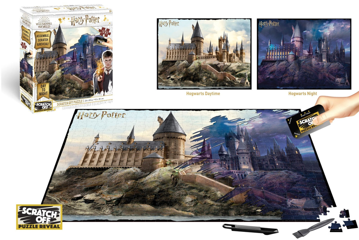 Scratch OFF Puzzle Harry Potter Hogwarts Day to Night | 4D Puzzle | 4D ...